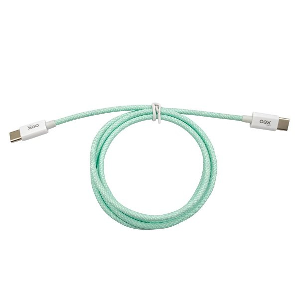 Cabo USB-C X USB-C CANDY 1M 30W OEX CE206 Verde | MadeiraMadeira