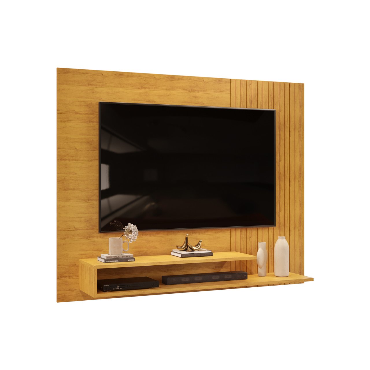 Painel Suspenso Detalhe Frisado Sala Quarto Escritório Tv até 50 ...