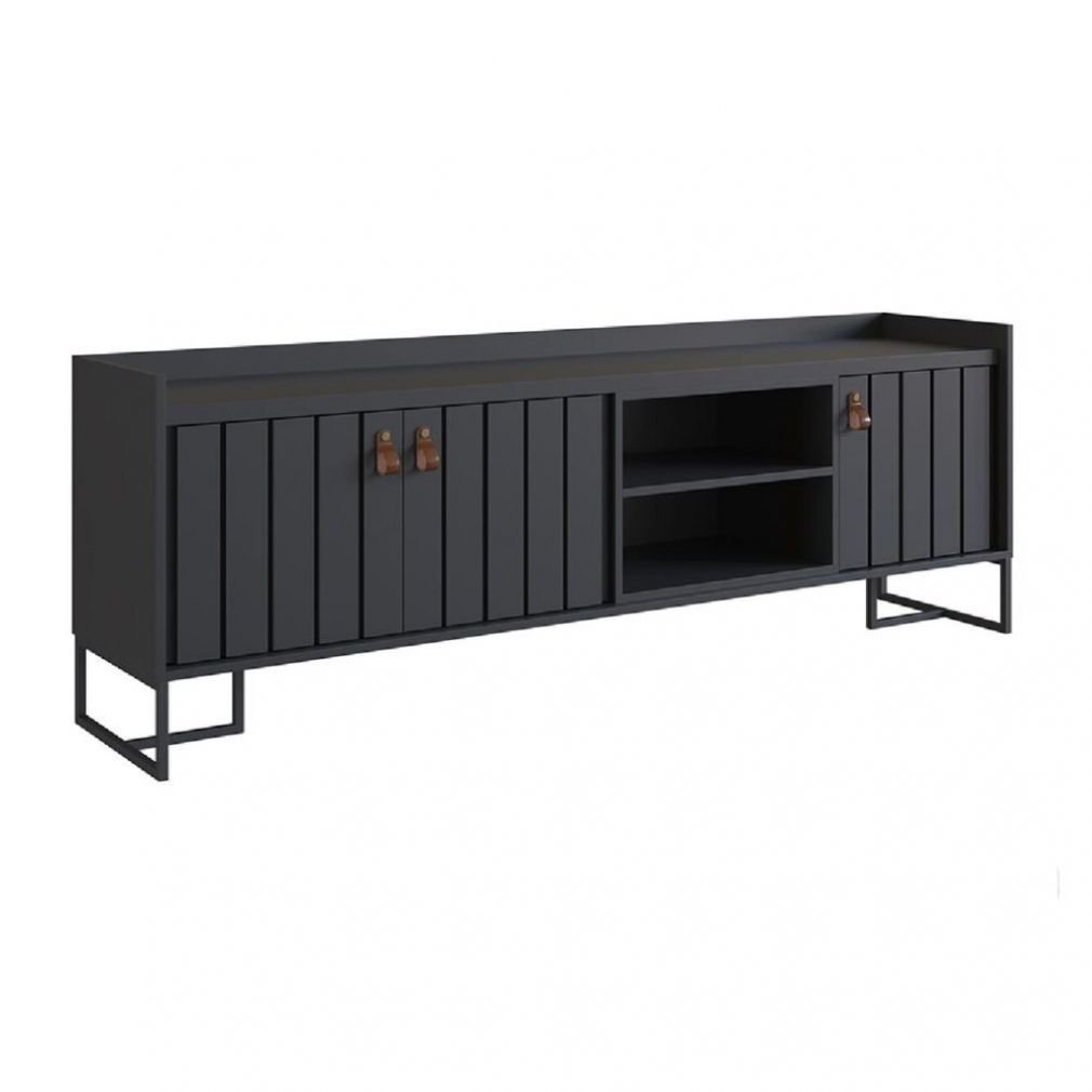 Rack para Tv Trendy 180cm Preto Metta Mobili | MadeiraMadeira