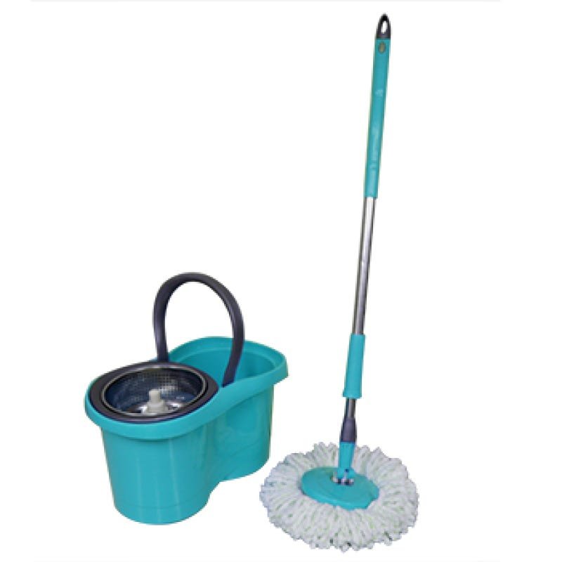 Balde Mop Esfregao Inox Centrifuga De Limpeza Para Casa Verde Claro ...