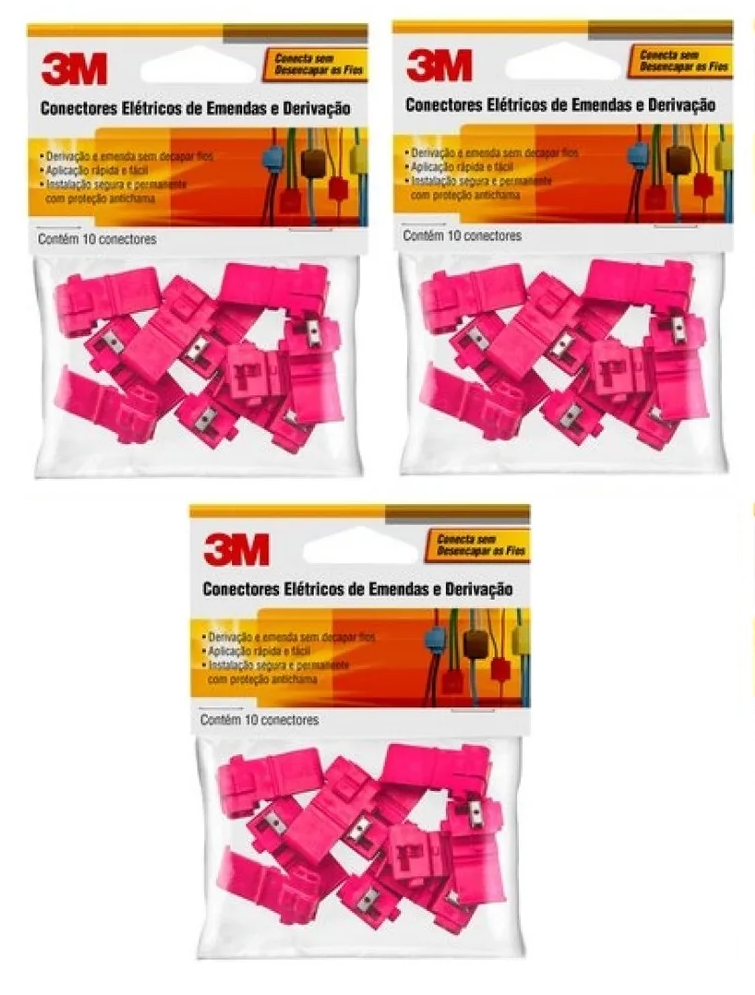 30un Conector Emenda Derivação Idc 10a 558 3m Scotchlok 1mm HB004289664 ...