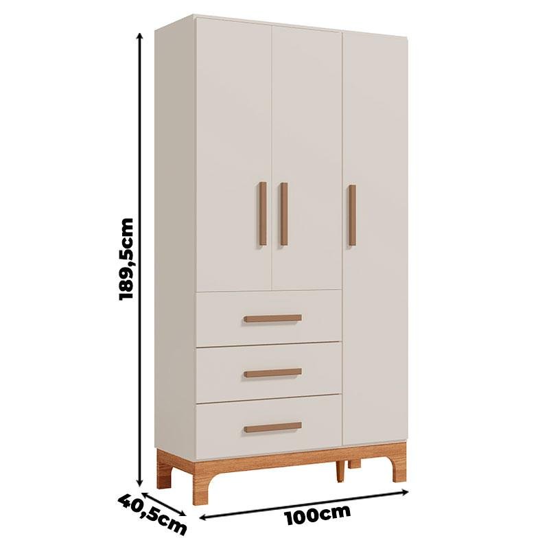 Berço Americano Antonella e Guarda Roupa Pega Pega 3 Portas Off White ...