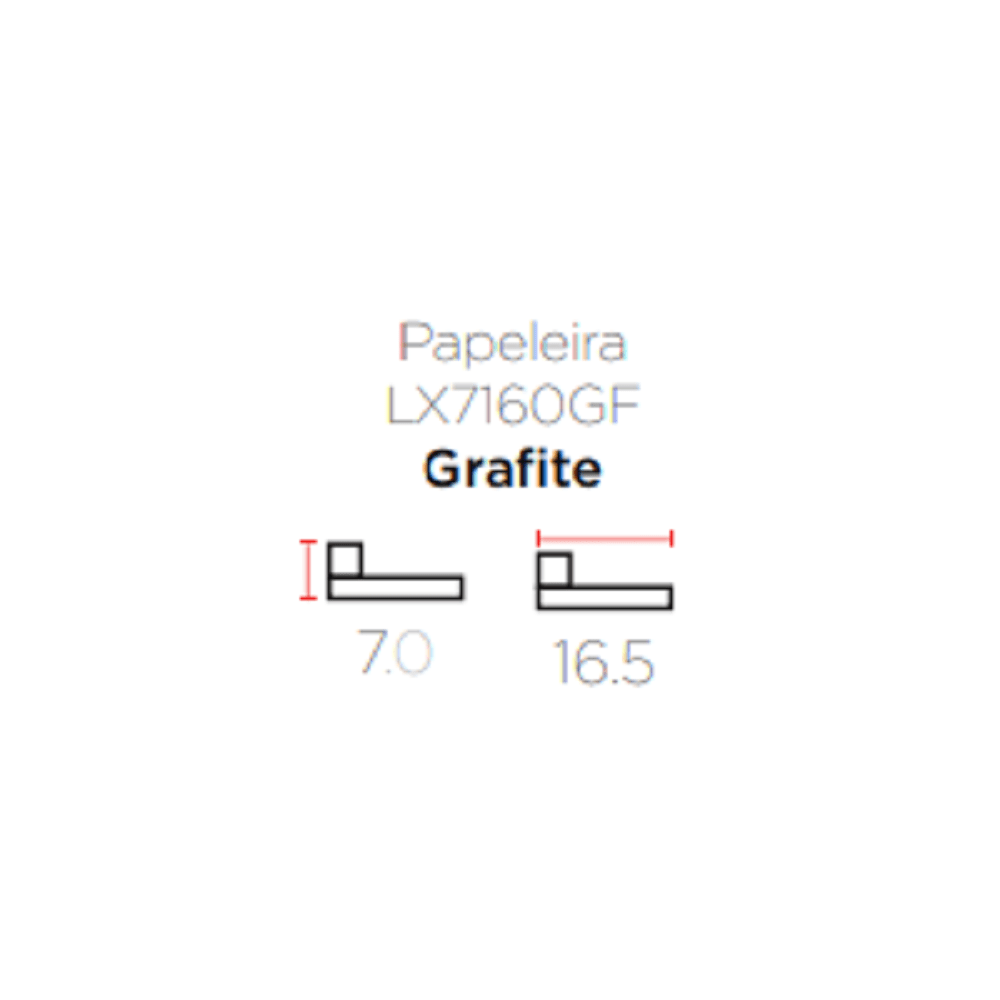 Papeleira Lexxa Grafite Lx7160gf | MadeiraMadeira