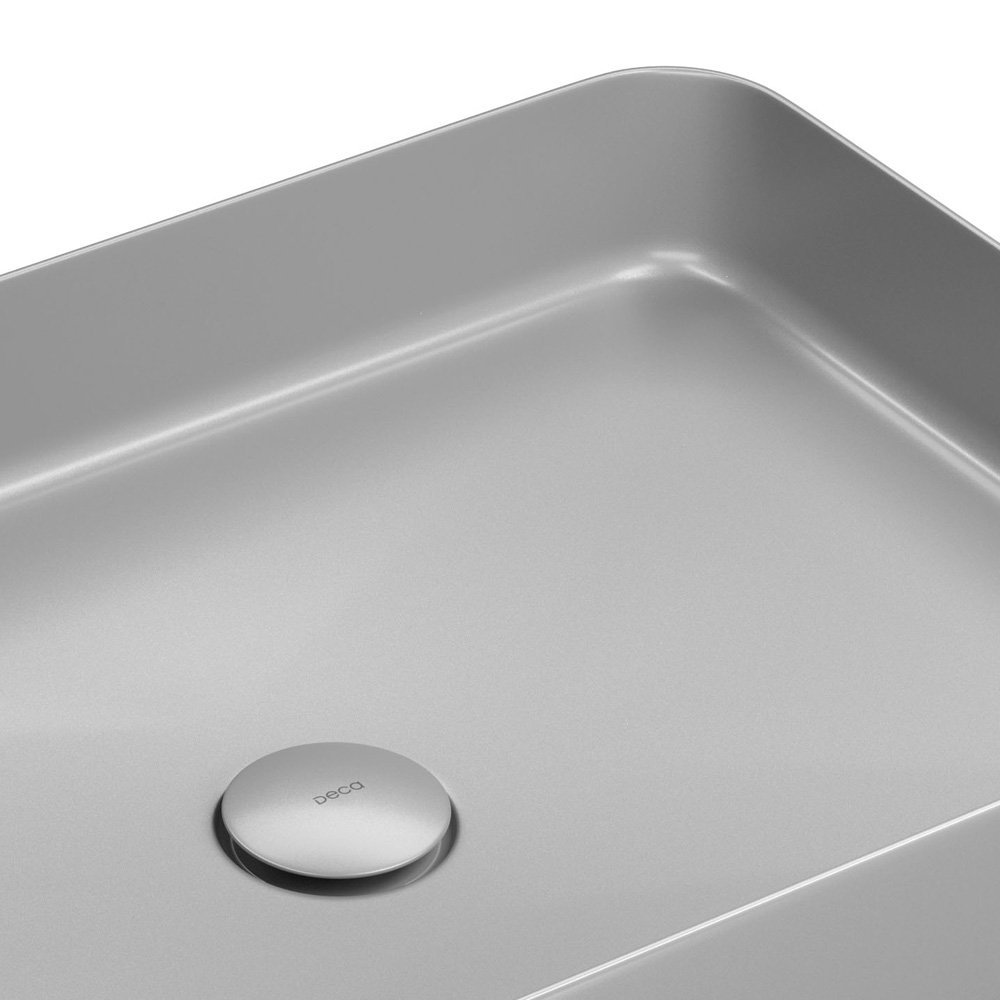 Cuba De Apoio Deca 50X35 Li.13050.Gf.Mt.Val Retangular Antracite Aço ...