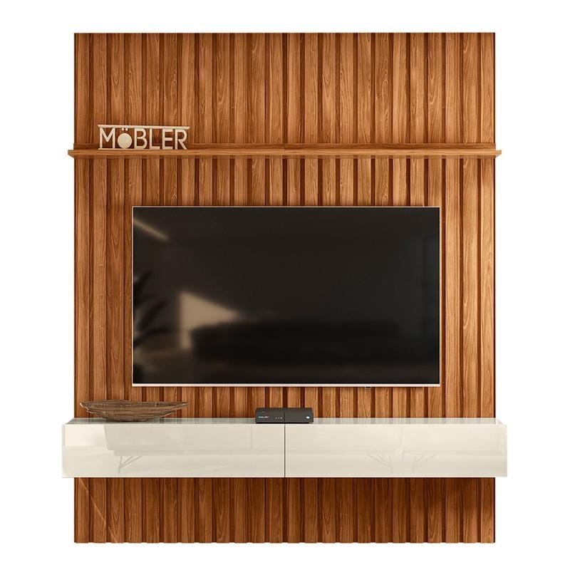 Home Suspenso Arcade Ripado 199,2 cm com 2 Gavetas para TV até 80 ...