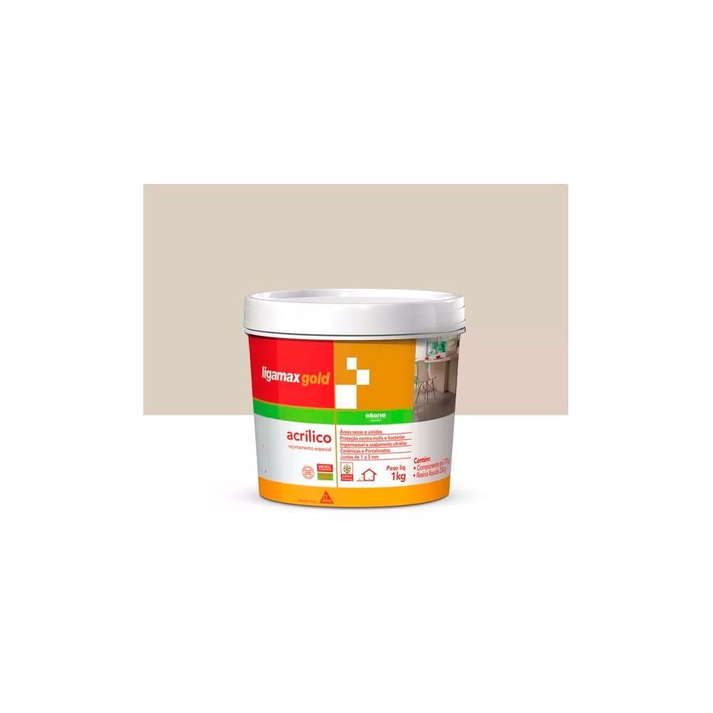 Rejunte Acrilico Ligamax Gold Palha 1 Kg - Sika Sika Argamassas ...