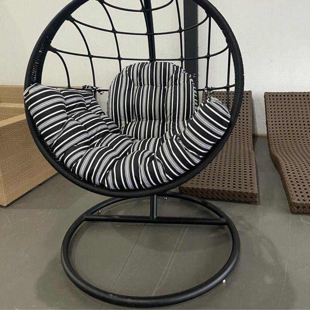 Balanço Para Varanda Ninho Estrutura Em Aluminio Preto | MadeiraMadeira