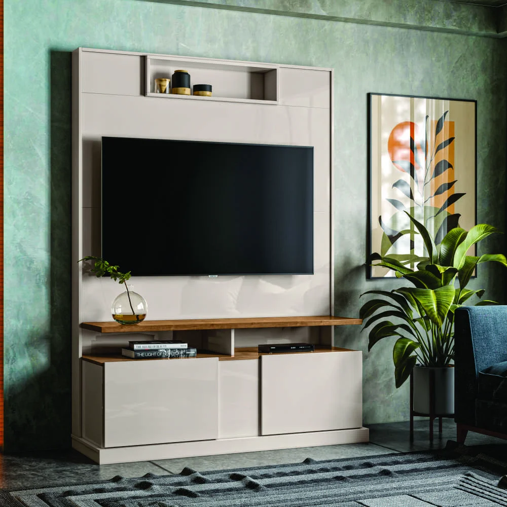 Home Theater Alabama 2021 para TV até 55 Polegadas Off White/Madero ...