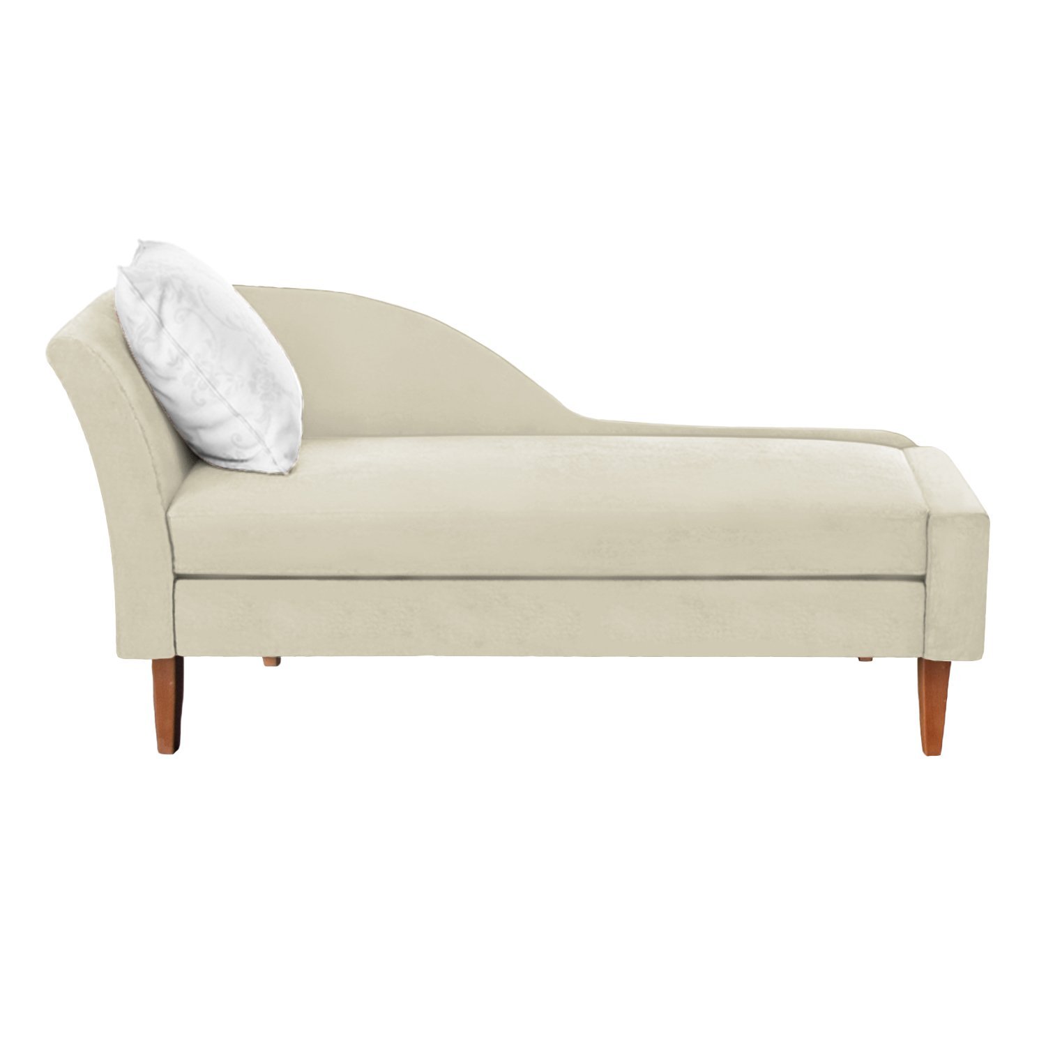 Recamier Divã França 1,40m Suede Bege - Lares Decor | MadeiraMadeira