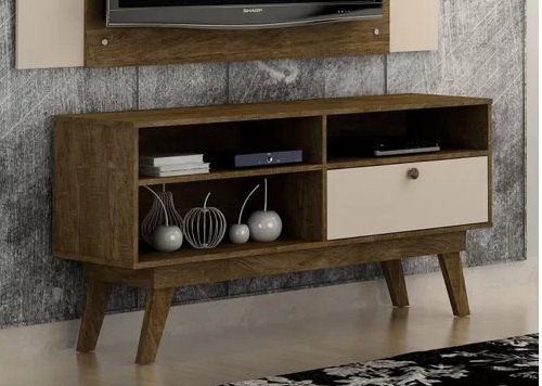 Rack para TV até 50 polegadas Houston Ypê/Off white | MadeiraMadeira