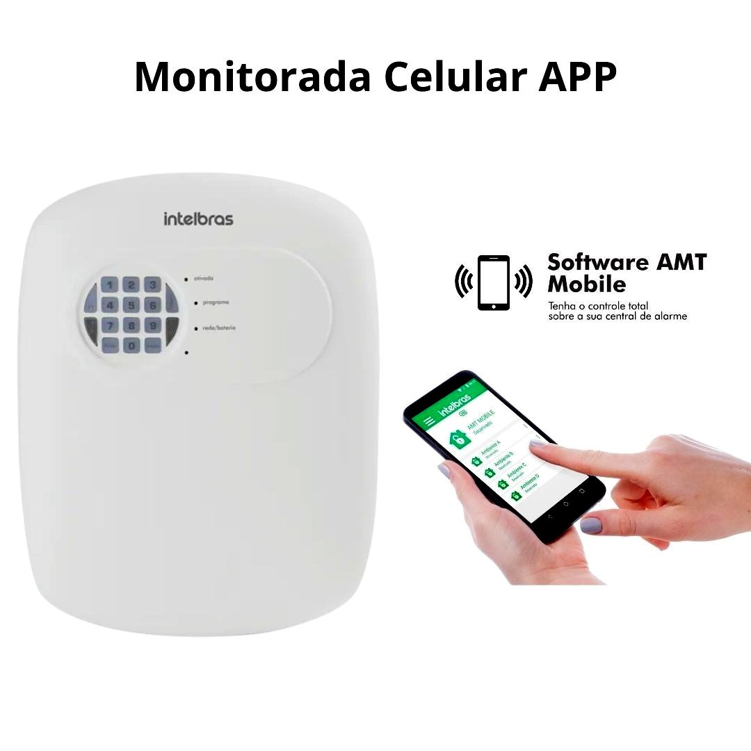 Central Alarme Intelbras Anm 24 Net Monitorada App Bateria | MadeiraMadeira