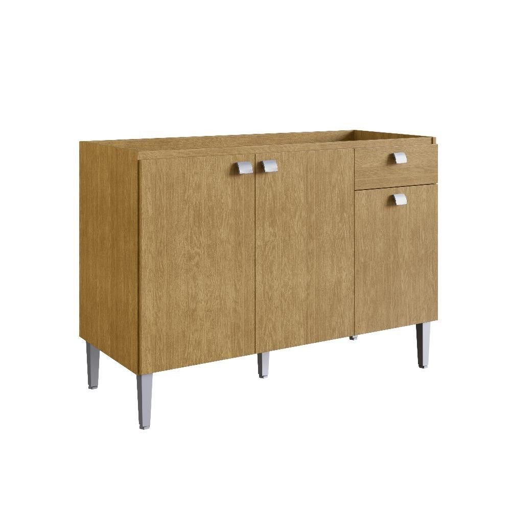 Balcão para Pia Sicília Freijó - Mdp 3 Portas e 1 Gaveta - Cadorin | MadeiraMadeira