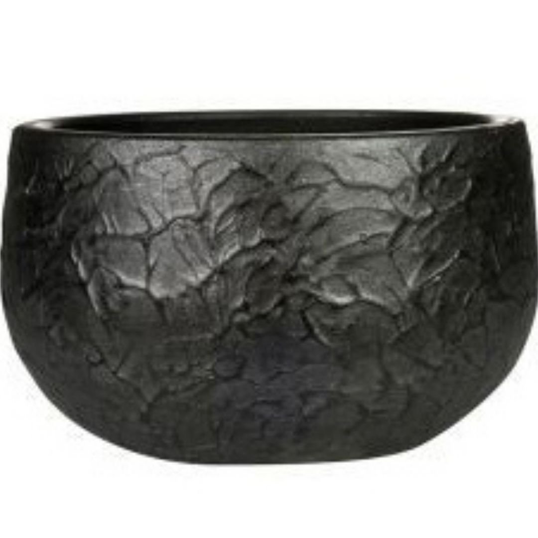 Bacia de Cerâmica Artesanal Preto Evi - 28X13 | MadeiraMadeira