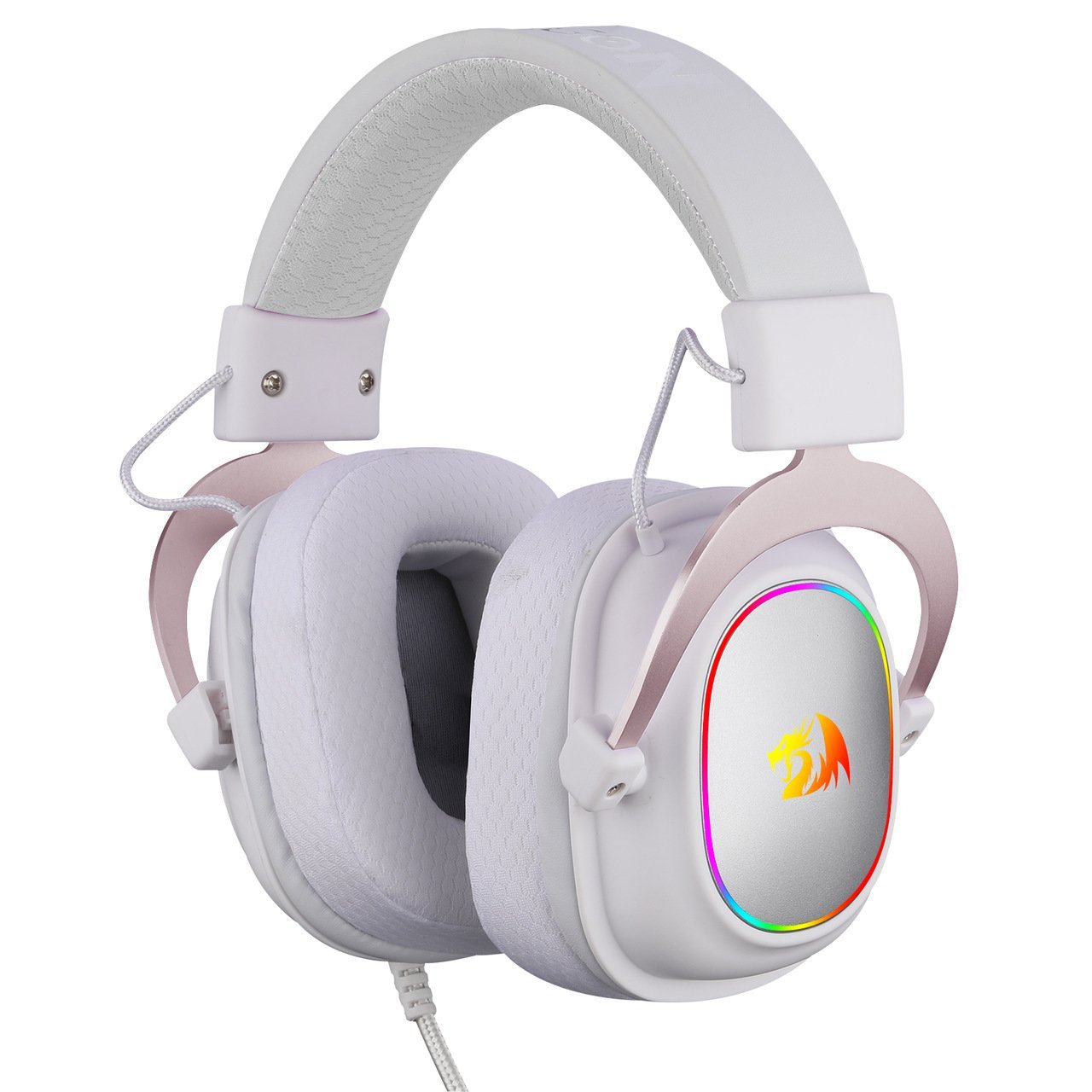Headset Gamer Profissional Zeus X Branco H510wr 7.1 Usb Rgb Redragon ...