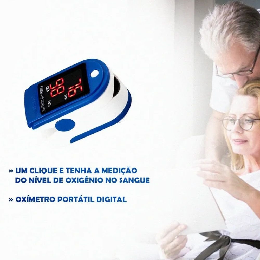 Oximetro de Dedo portátil Oxigenio Oxigenaçao Bolso Saturaçao De ...
