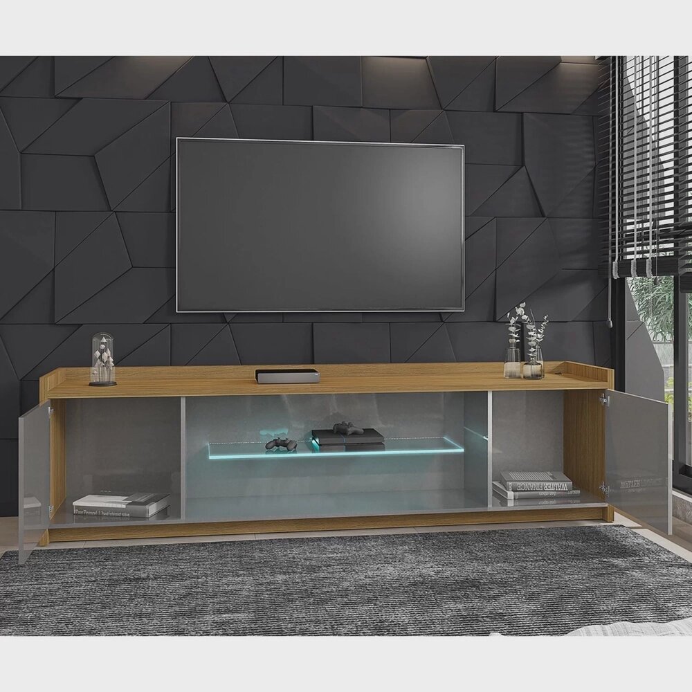 Rack Doha Titanium/Cinamomo - Móveis Bechara | MadeiraMadeira