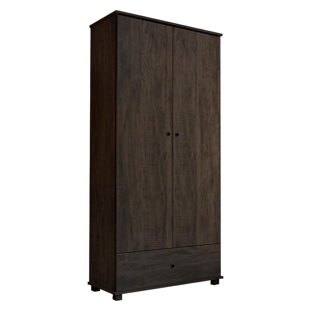 Guarda-Roupa Pequeno 2 Portas Teka Pequin Basoto | MadeiraMadeira