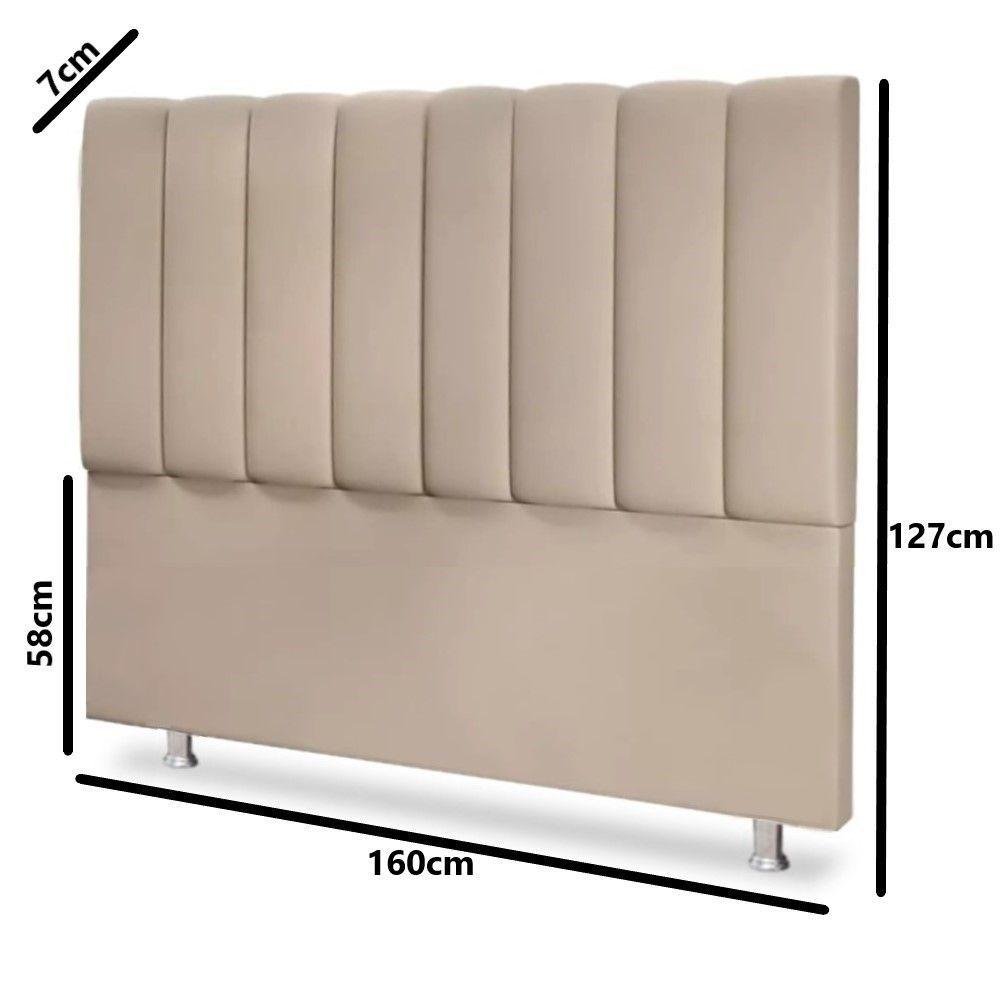 Cabeceira Queen Estofada Carla Cama Box 158cm Veludo | MadeiraMadeira