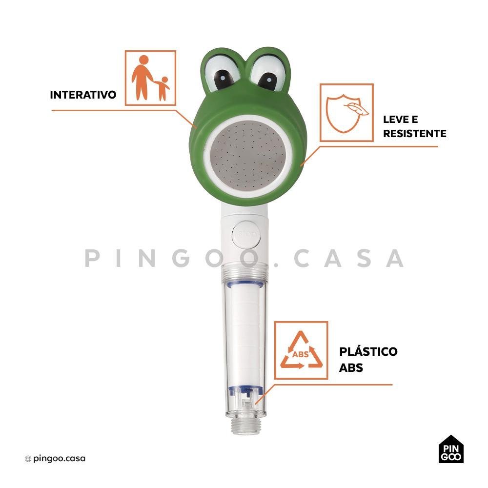 Ducha Chuveirinho Infantil Cartoon Pingoo.casa - Sapo | MadeiraMadeira