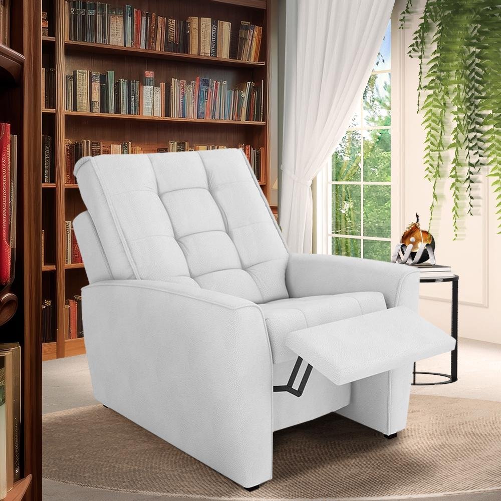Poltrona Para Leitura Reclinável Branco Corino Kyle Shop Jm ...