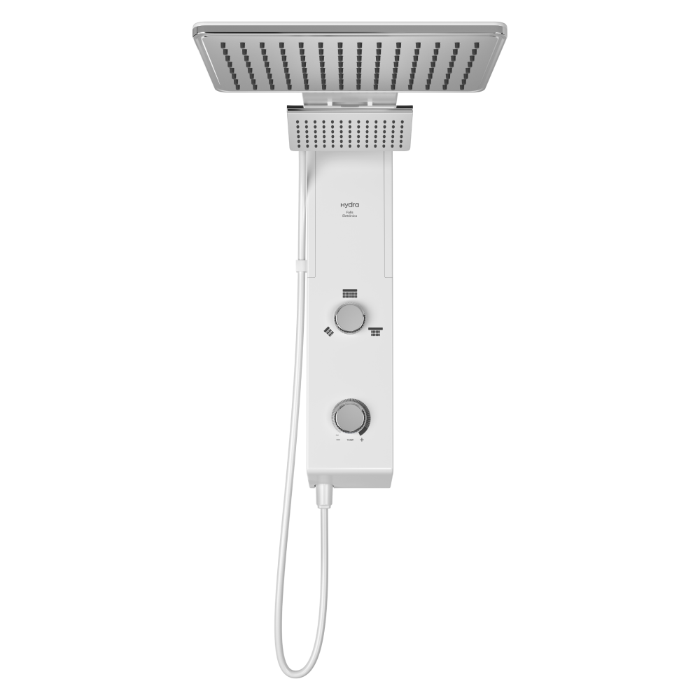 Chuveiro Elétrico Ducha Eletrônica Falls Branca Metalizada Hydra 127V ...