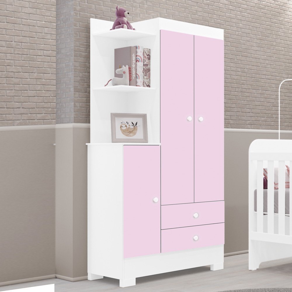 Guarda Roupas Infantil 3 Portas e 2 Gavetas Magia 100% MDF Tuboarte ...