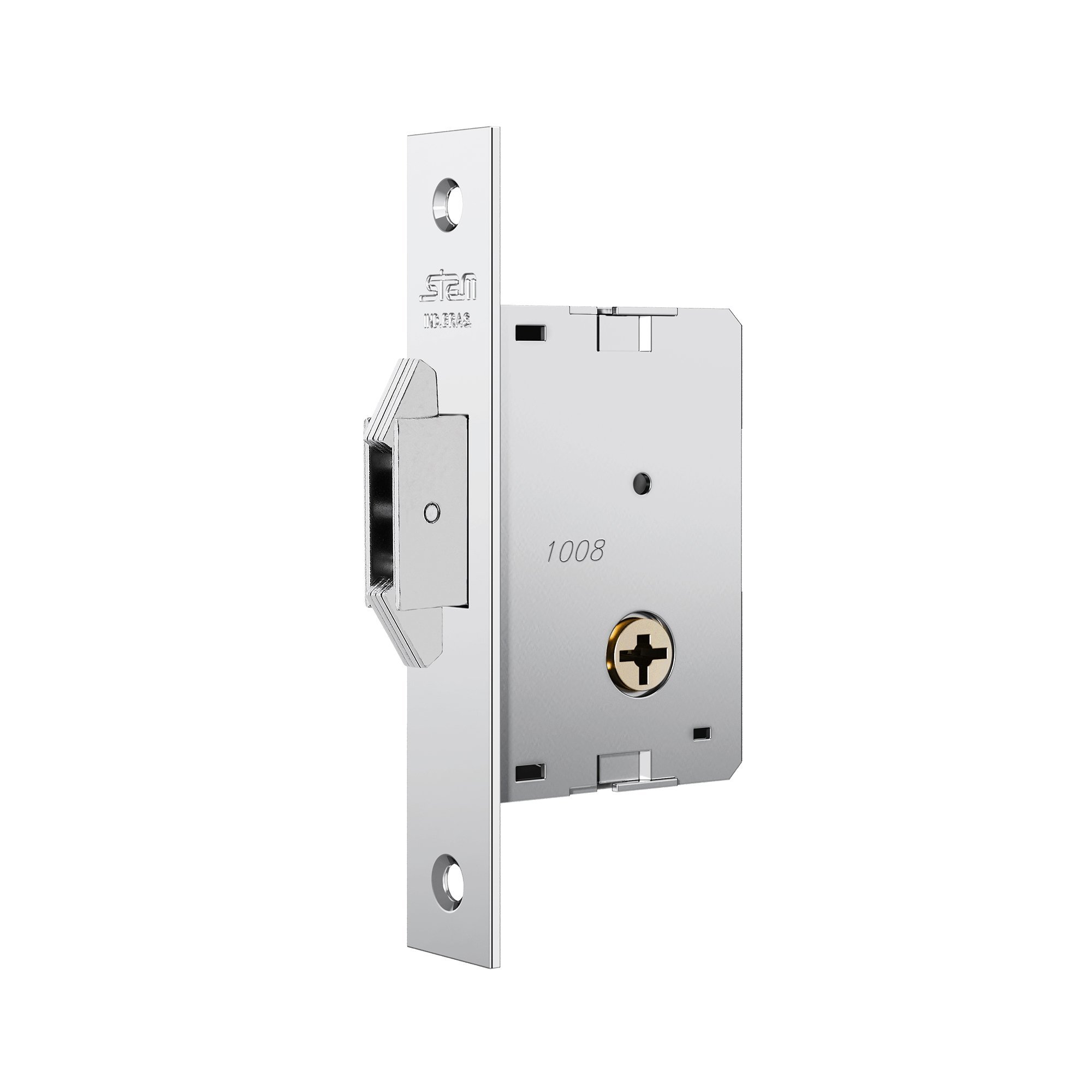 Fechadura Bico de Papagaio Duplo Stam Basel 1008 Espelho Inox PAR ...