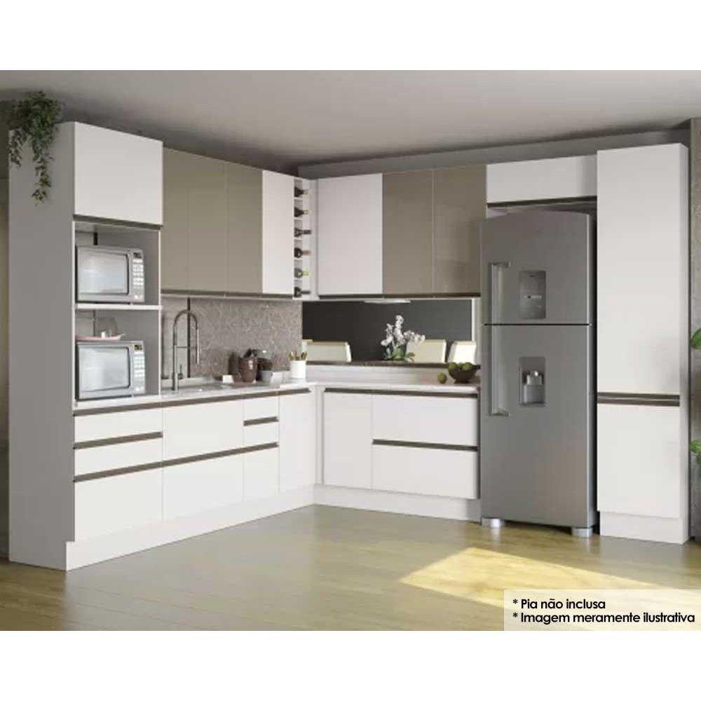 Kit de Cozinha Completa 14 Peças Maxxi 1 ( 5 Armários + 4 Balcões + 2 ...