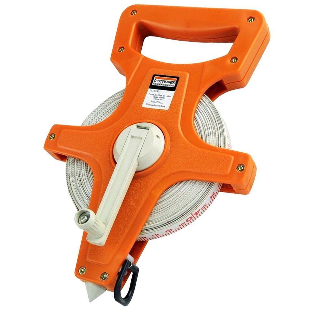 Trena Fita Metrica Fibra de Vidro Longa Caixa Aberta com 10 Metros ...