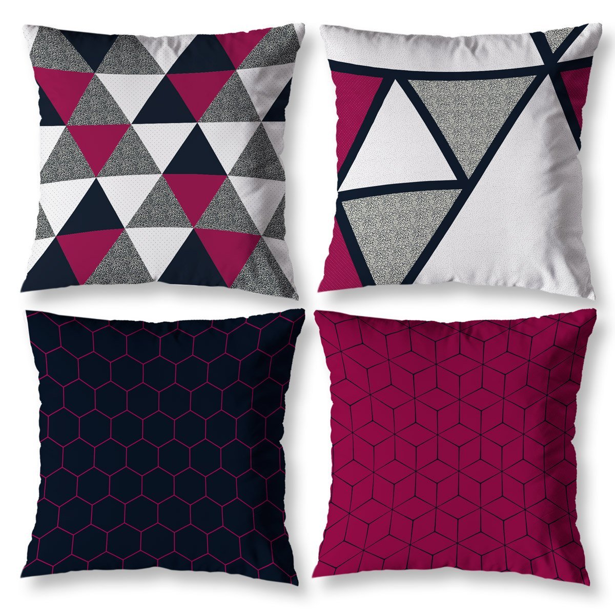 Kit 4 Almofadas Cheias 40cm X 40cm Decorativas Estampadas Digital Sala ...