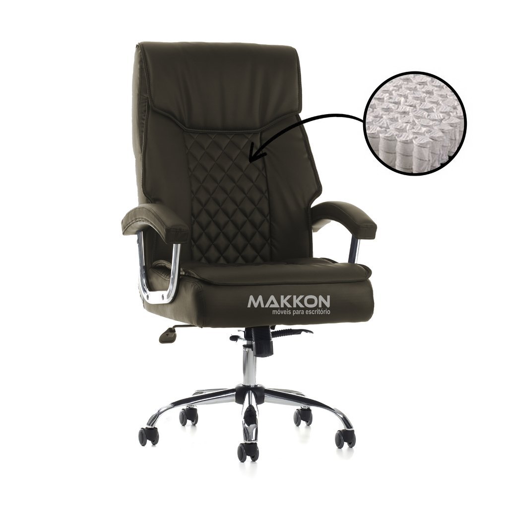 Cadeira Escritório Preta Mk-241 P - Makkon | MadeiraMadeira