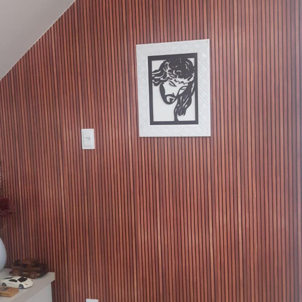 Papel De Parede Adesivo Madeira Ripada Escura Madeiramadeira