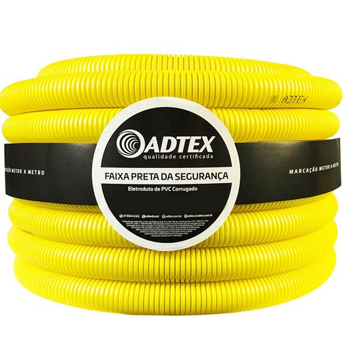 Conduite Flexível Pvc Corrugado Amarelo 25 Metros Adtex | MadeiraMadeira