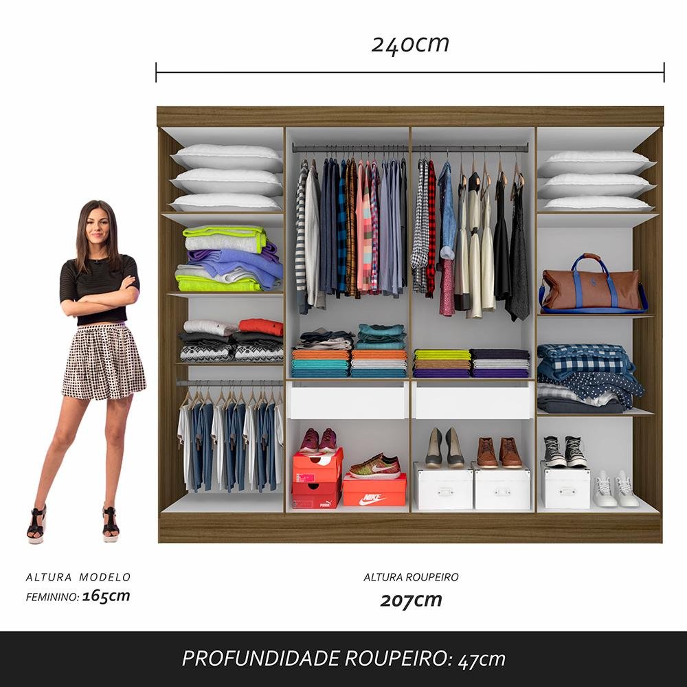 Guarda Roupa Casal Mayra 8 Portas Boreal - Moveis Arapongas Boreal ...
