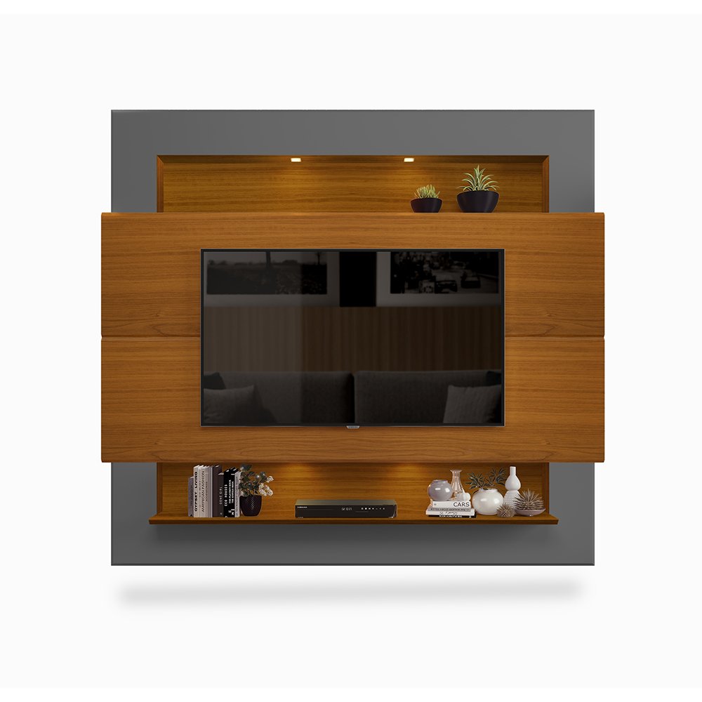 Painel Milão para Tv até 75 Polegadas com Led Carvalho Cinza - Luapa ...