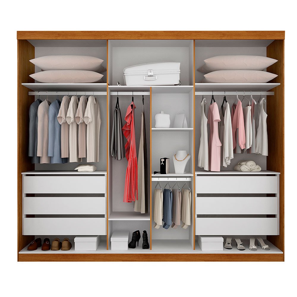 Roupeiro Orion em Mdf com 6 Portas e 6 Gavetas Sallêto | MadeiraMadeira