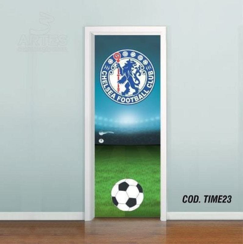 Adesivo De Porta Futebol Chelsea - 0,70x2,10m | MadeiraMadeira