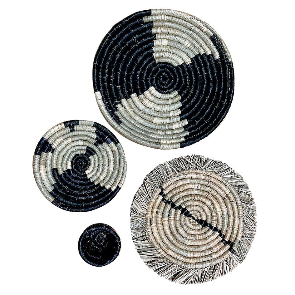 Conjunto de Adorno de Parede Anajé em Rattan Btc Decor | MadeiraMadeira