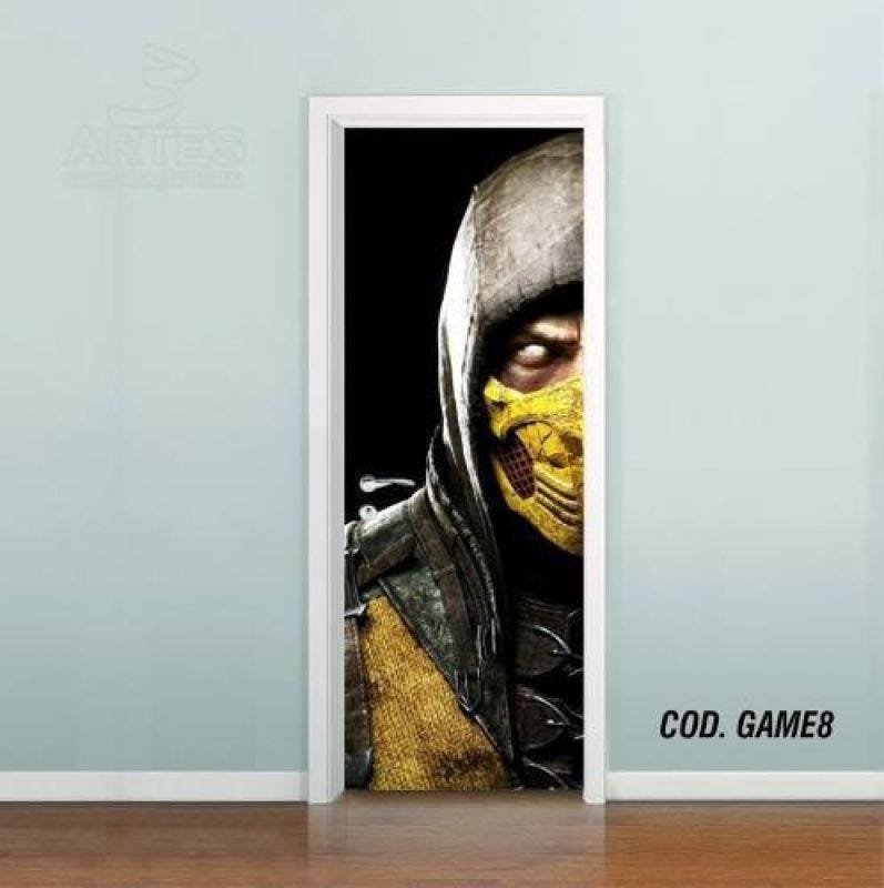 Adesivo De Porta Mortal Kombat #03 - 0,90x2,10m | MadeiraMadeira