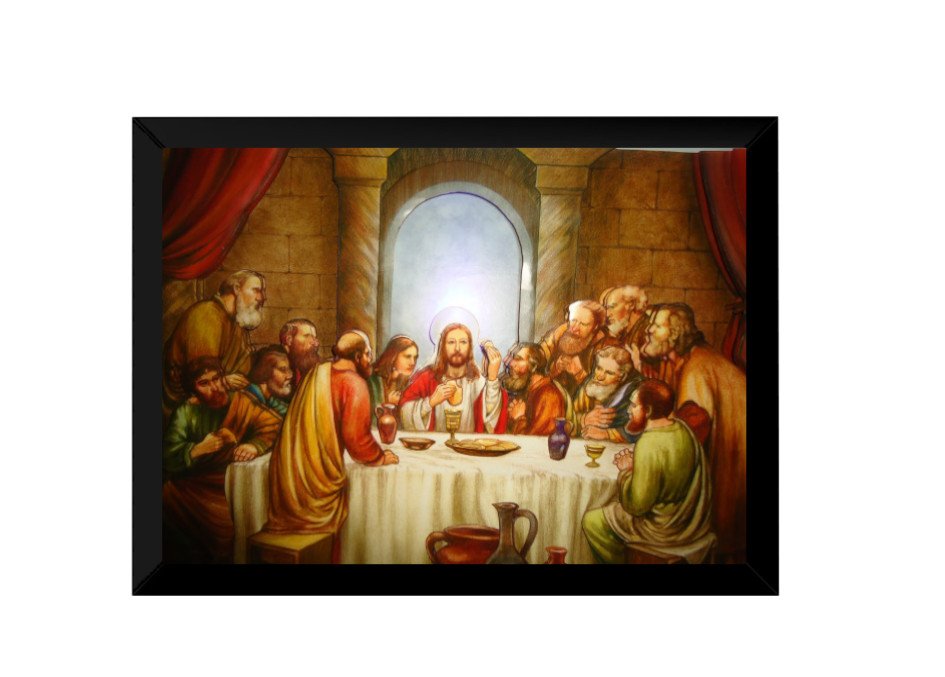 Quadro Poster Catolico Jesus Santa Ceia P8826 | MadeiraMadeira