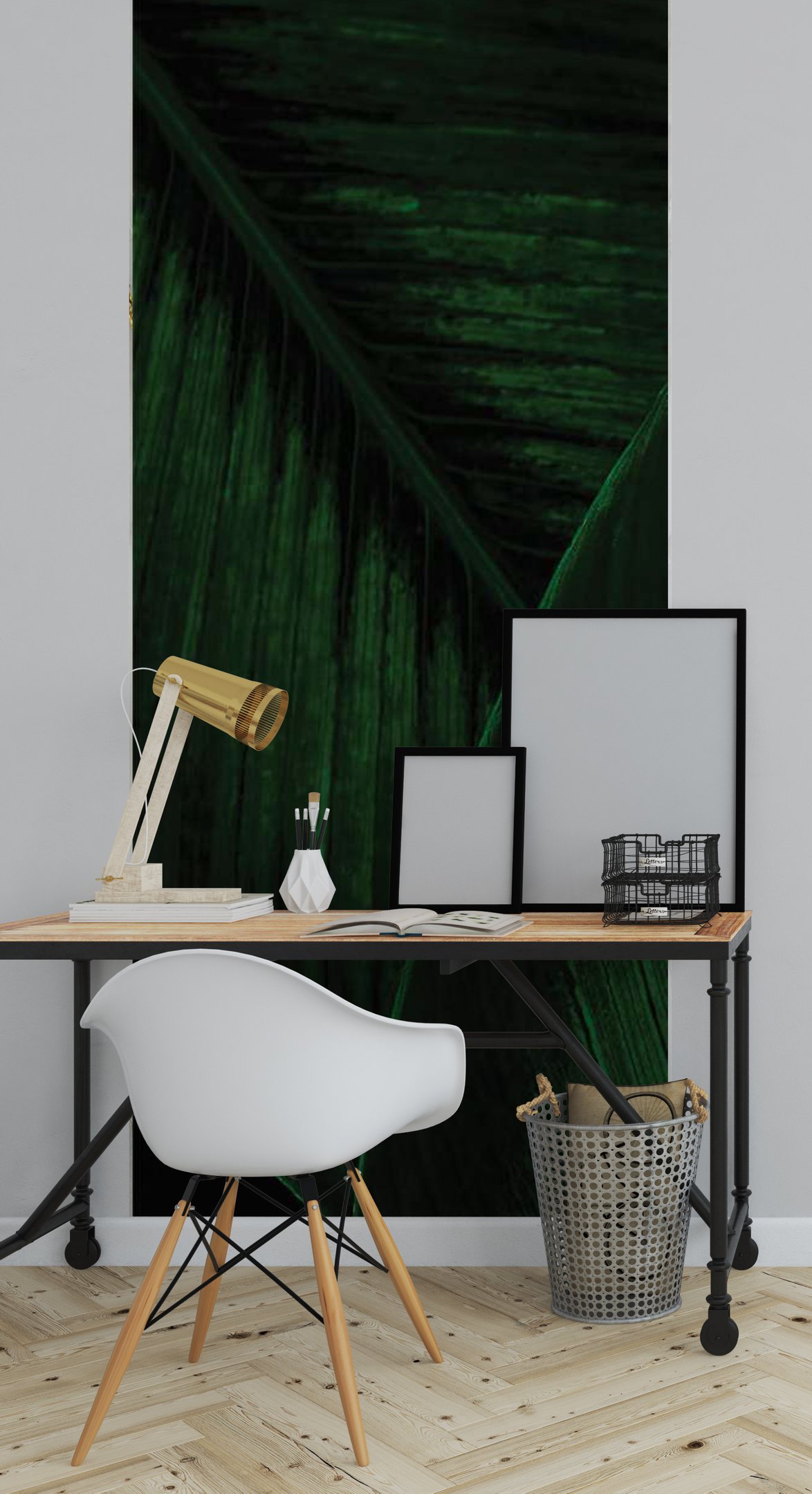 Papel de Parede 3D Painel 1M Folha Bananeira Verde Vivo Adesivo ...