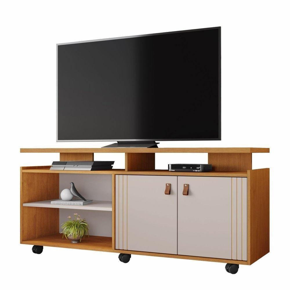Rack para Tv até 55 Polegadas 2 Portas Ilustre Jcm Móveis Cinamomo-off ...