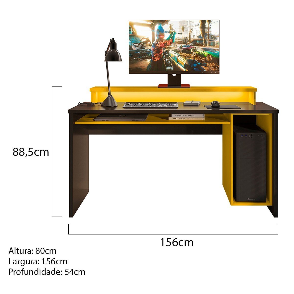 Mesa Gamer DRX 600 Hero L01 - ADJ Decor MESA GAMER ESCRITÓRIO STREAMER ...