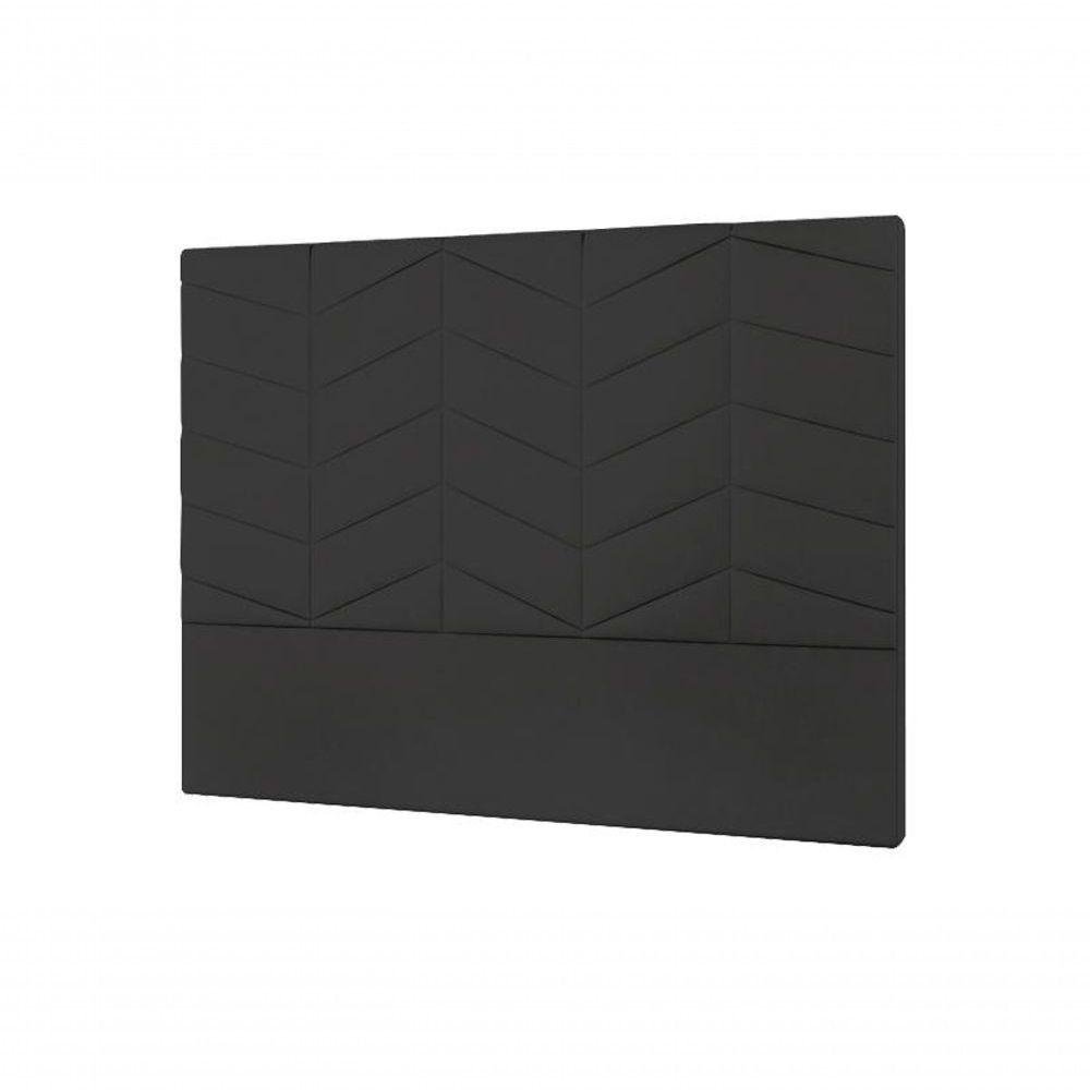 Cabeceira Sotille Plus Solteiro 900mm Suede Negro - Simbal | MadeiraMadeira