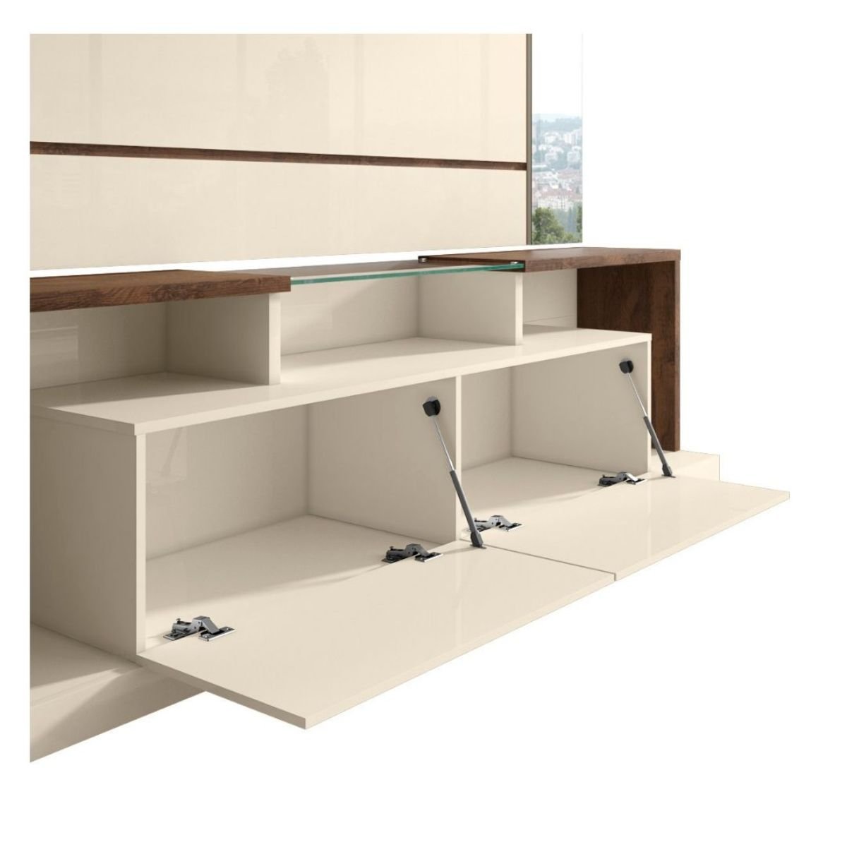 Bancada Rack Estante Para Tv Até 65” Noa Off White Madero | MadeiraMadeira