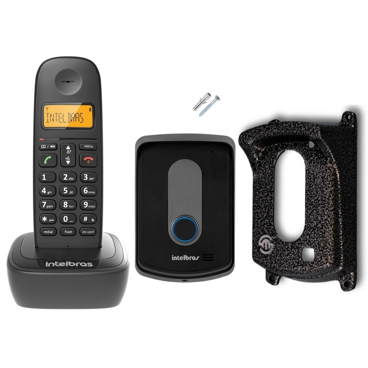 Aparelho Telefone Fixo Interfone sem Fio com Bina e Protetor ...