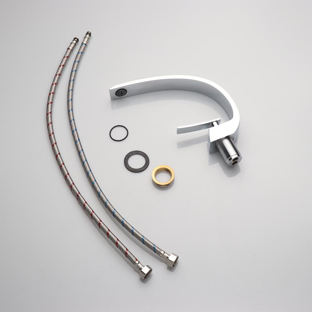 Torneira Curva com Misturador Monocomando Prizi Dense Cromad ...