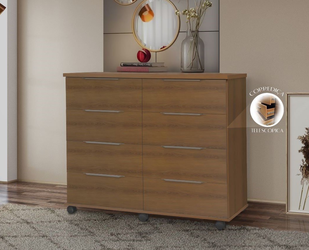 Comoda 8 Gavetas Athenas - Rud Rack | MadeiraMadeira