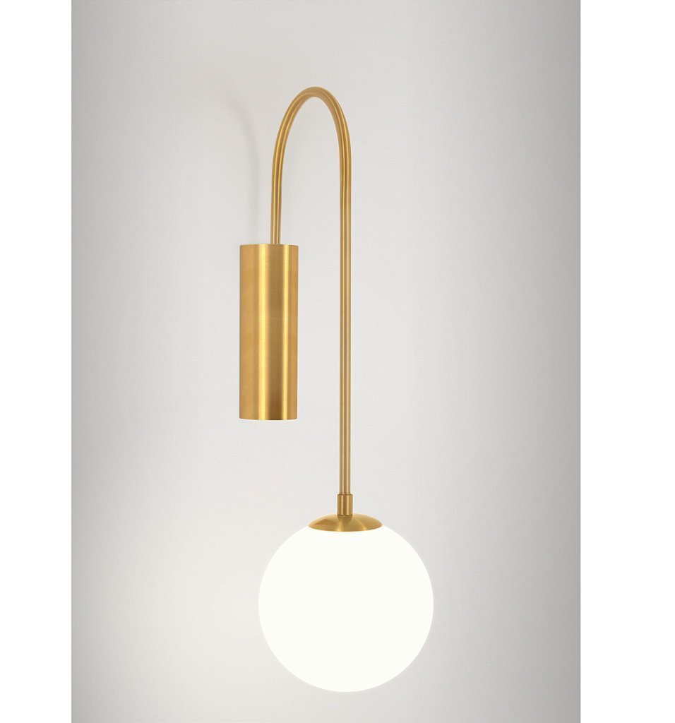 Arandela Diva 14x49cm G9 Bivolt Dourado TKS 1624 | MadeiraMadeira