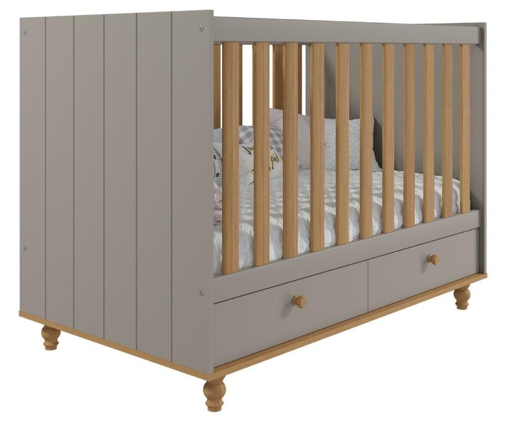 Quarto De Bebê Com Berço Candy E Cômoda 1 Porta 3 Gavetas Casinha